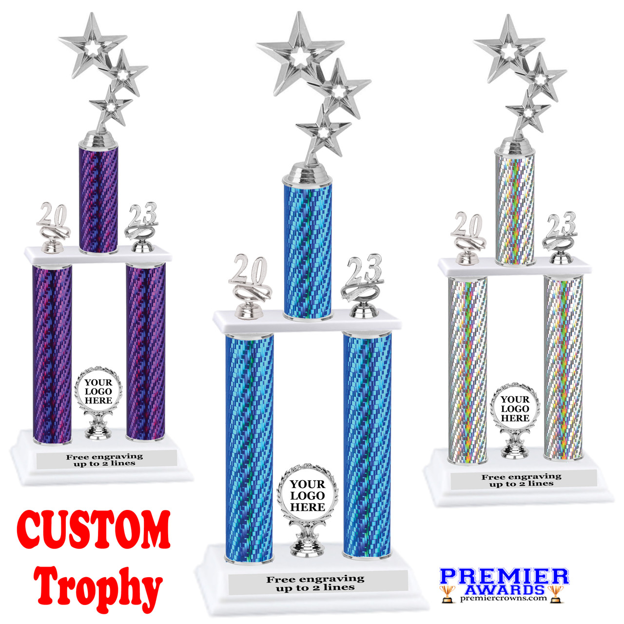 Pageant 2-column trophy