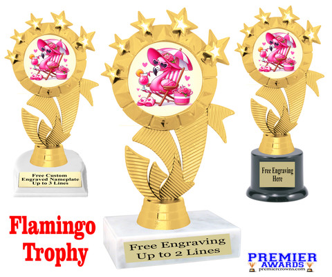 Flamingo theme trophy