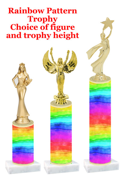 Rainbow pattern Trophy
