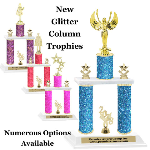 Glitter 2-column trophy
