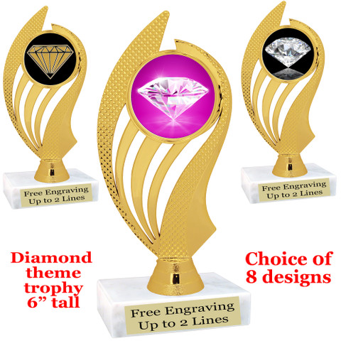 Diamond theme trophy