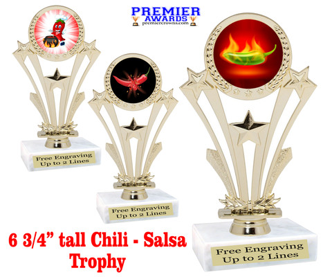 Salsa themed trophy
