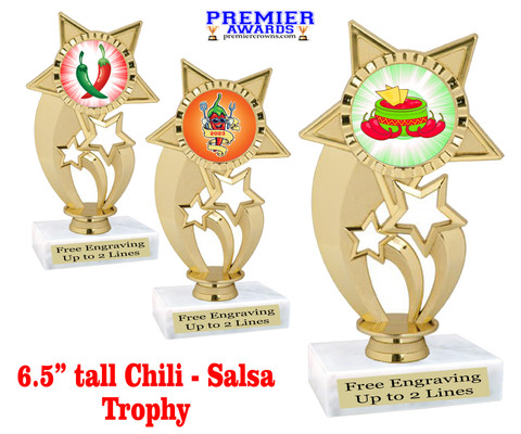 Salsa themed trophy
