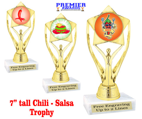 Salsa themed trophy