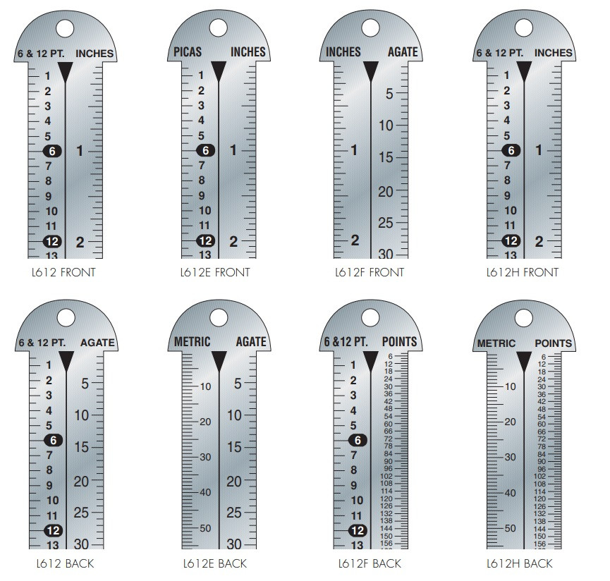 Gaebel Stainless Steel Printers’ Rulers & Line Gauges | Star Graphic ...