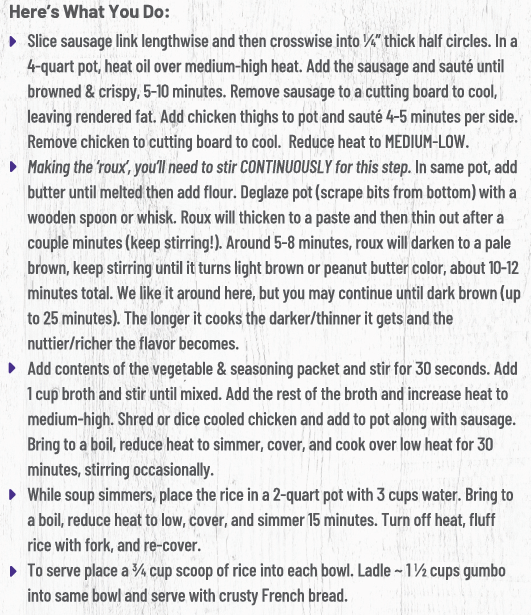 Louisiana Backyard Cajun Gumbo - Frontier Soups - Anderson House