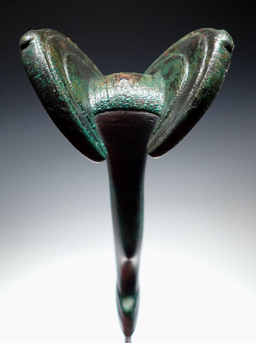 MUSEUM-CLASS IRON AND BRONZE PRESTIGE DAGGER KNIFE FROM A NOBLE OF ANCIENT NEAR EAST LURISTAN ...