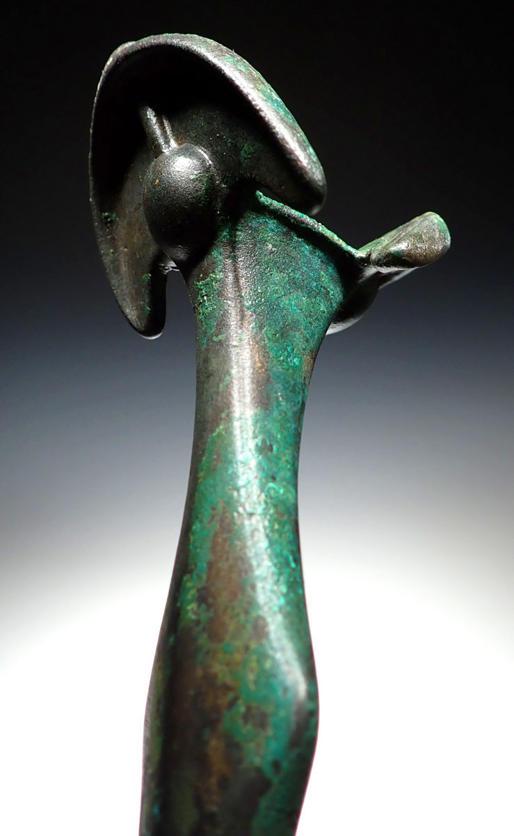 MUSEUM-CLASS IRON AND BRONZE PRESTIGE DAGGER KNIFE FROM A NOBLE OF ANCIENT NEAR EAST LURISTAN ...