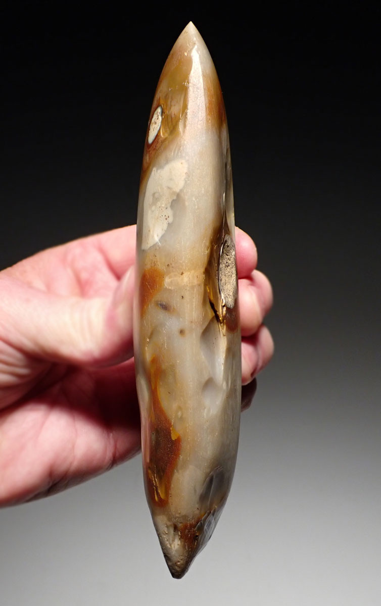 UNIQUELY COLORED EUROPEAN NEOLITHIC POLISHED FLINT CELT AXE FROM FRANCE ...