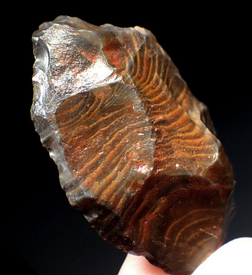 ATERIAN GOLDEN JASPER LEVALLOIS FLAKE SCRAPER TOOL FROM MIDDLE STONE ...