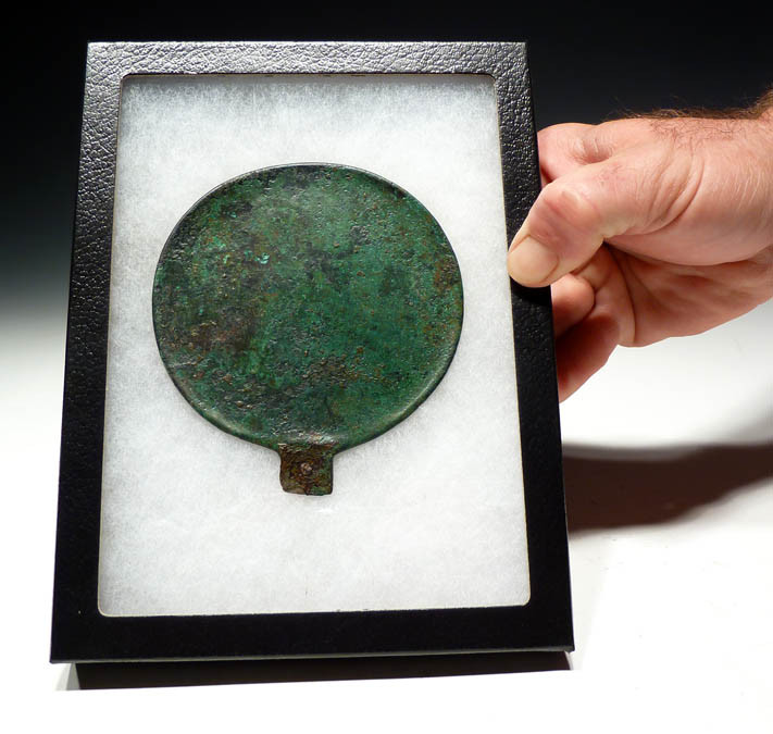 ANCIENT BRONZE MIRROR ARTIFACT IRON AGE