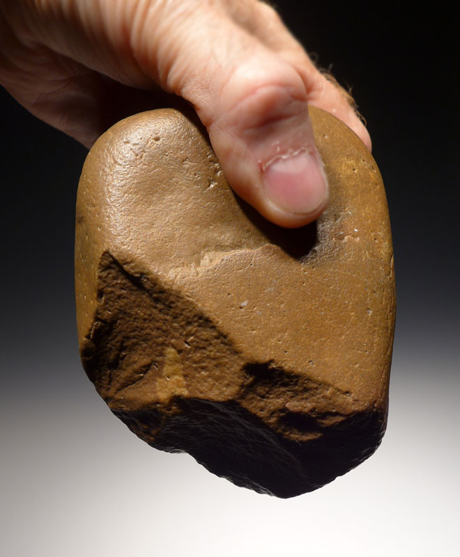 AFRICAN OLDOWAN PEBBLE CHOPPER TOOL ARTIFACT LOWER PALEOLITHIC TOOLS AFRICA