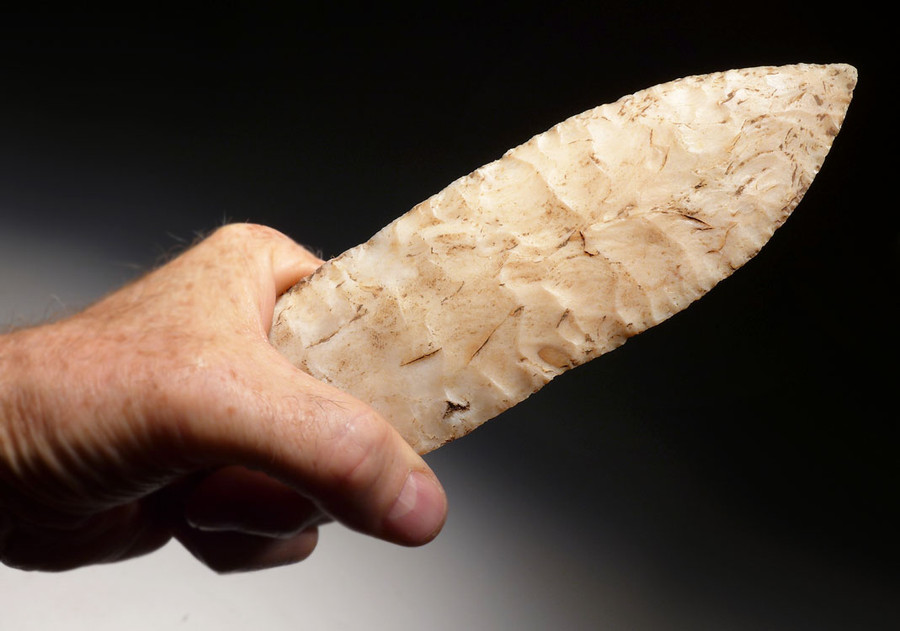 PRE-COLUMBIAN AZTEC SACRIFICIAL DAGGER KNIFE HUMAN SACRIFICE BLADE