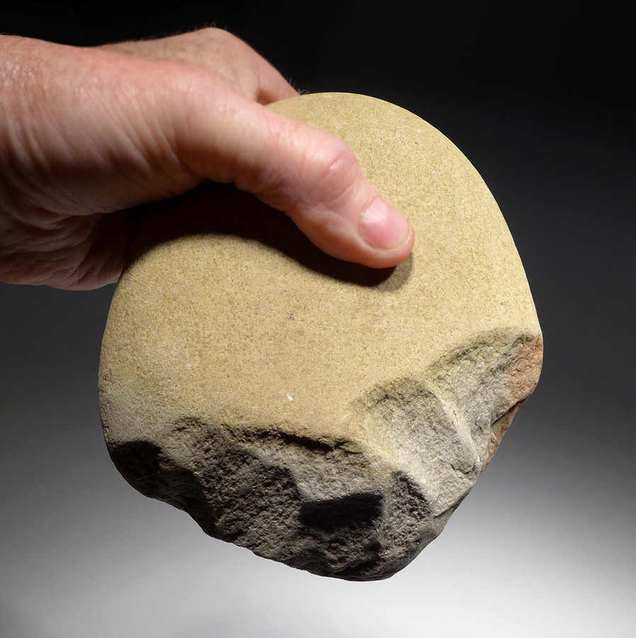 ENORMOUS BONE-SMASHING OLDOWAN PEBBLE CHOPPER AXE FROM EUROPE'S FIRST ...