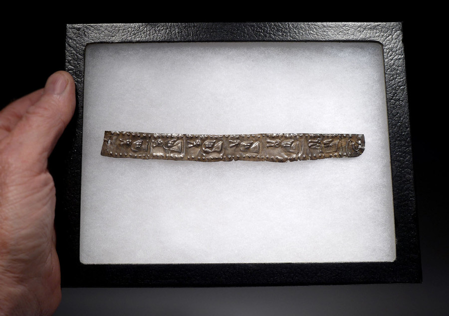 EXTREMELY RARE PRE-COLUMBIAN ROYAL CHIMU SILVER CROWN DIADEM *PC328 ...