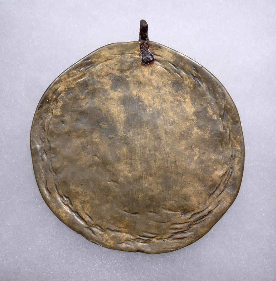 ANCIENT SAKA SCYTHIAN GILDED HAMMERED BRONZE ANCIENT DISK PENDANT ...