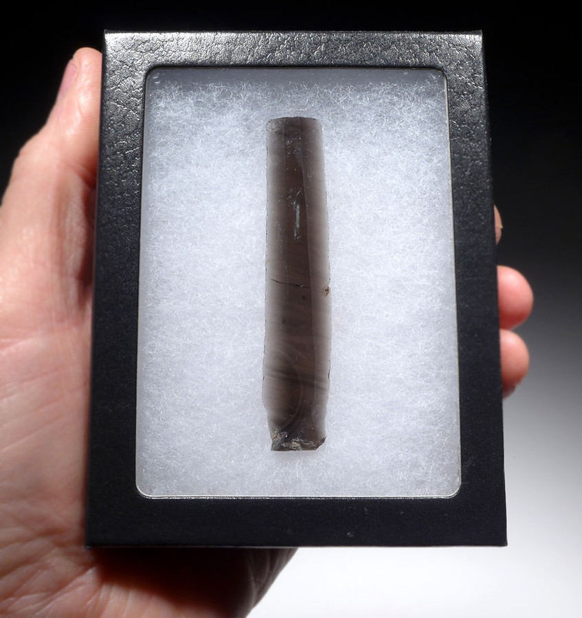 PERFECT AZTEC PRE-COLUMBIAN TRANSLUCENT OBSIDIAN PRISMATIC BLADE KNIFE ...