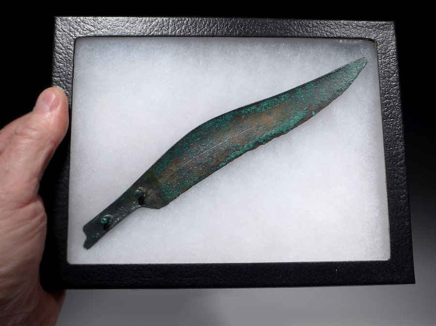 EXCEPTIONAL ANCIENT BRONZE AGE DECORATED PRESTIGE DAGGER OF THE ...