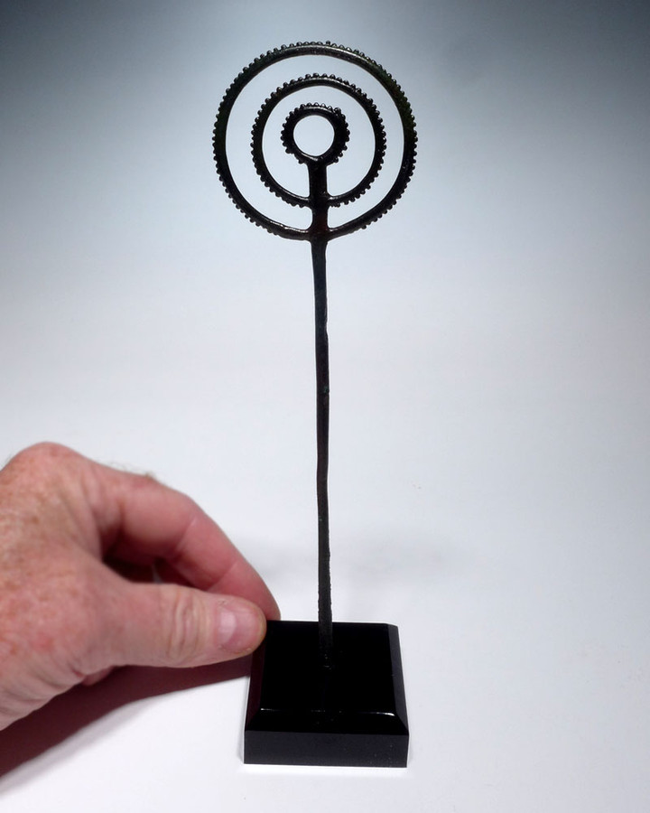 UNUSUAL "BULLSEYE" ANCIENT LURISTAN BRONZE PRESTIGE STICK PIN FROM THE ...
