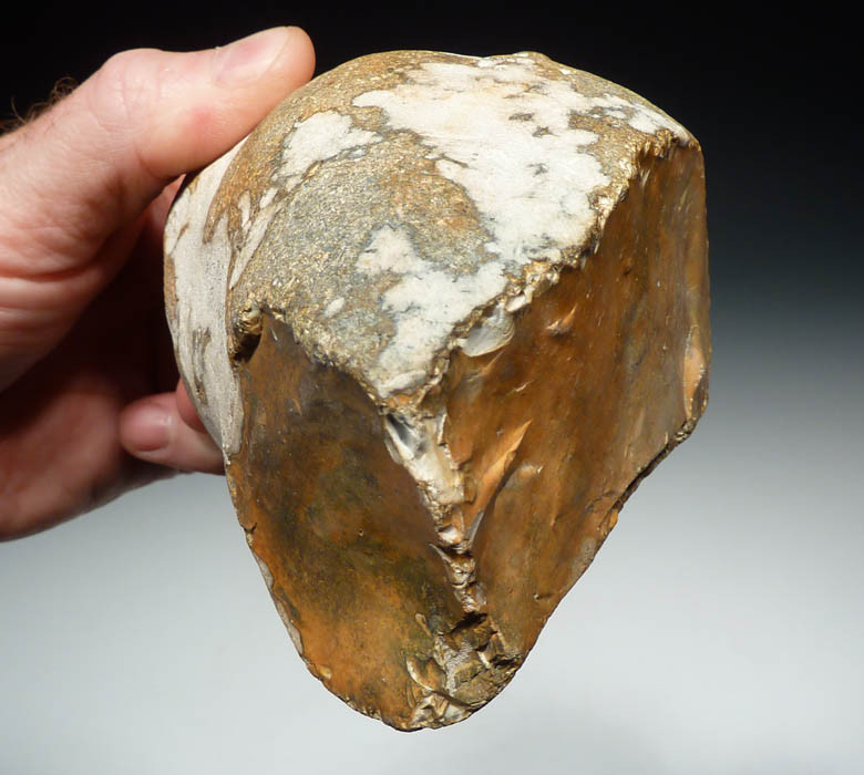 MUSEUM CLASS LOWER PALEOLITHIC OLDOWAN PEBBLE AXE FROM FAMOUS FRENCH ...