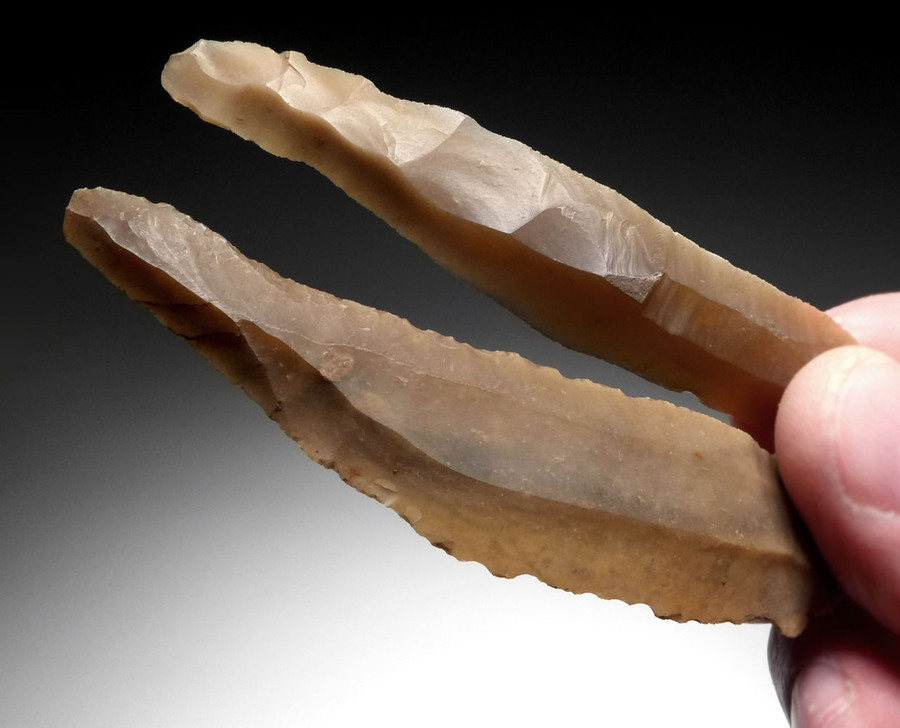 COMPLETE UNBROKEN PAIR OF EXQUISITE FLINT FUNNELBEAKER DANISH NEOLITHIC ...