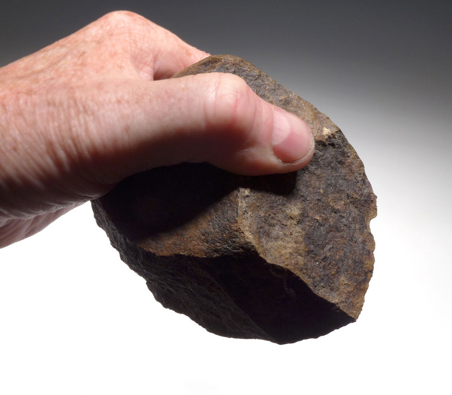 EXTREMELY RARE BASALT MODE 1 OLDOWAN PEBBLE CHOPPER AXE FROM LOWER ...