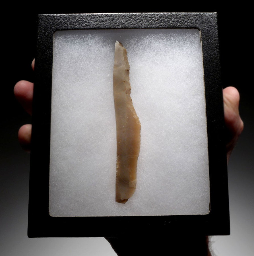 RARE COMPLETE UNBROKEN FUNNELBEAKER NEOLITHIC FLINT BLADE WITH HEAVY ...