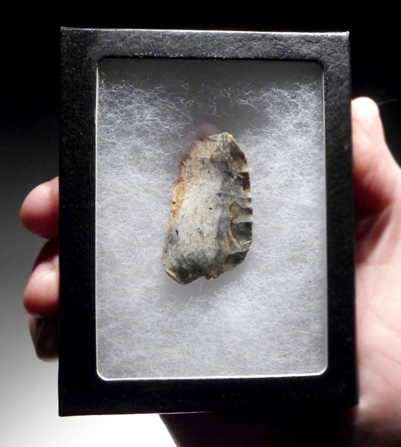 EXCEPTIONAL NEANDERTHAL FLINT MOUSTERIAN SIDE SCRAPER FLAKE TOOL FROM ...