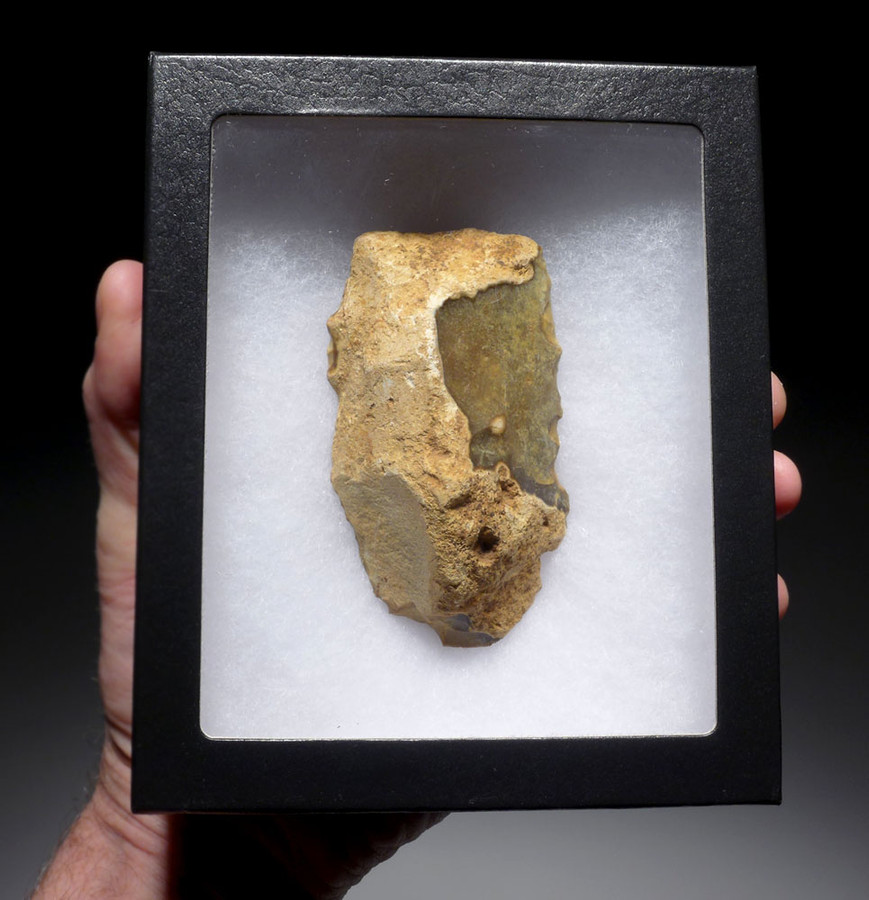 MASSIVE NEANDERTHAL MOUSTERIAN STEEP BACK SIDE SCRAPER FLAKE TOOL FROM ...