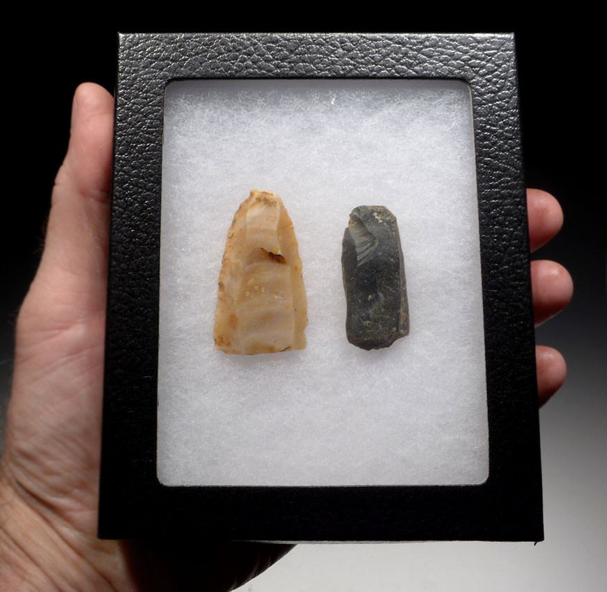 TWO UPPER PALEOLITHIC MAGDALENIAN BLADE TOOLS FROM FAMOUS FRENCH CAVE ...