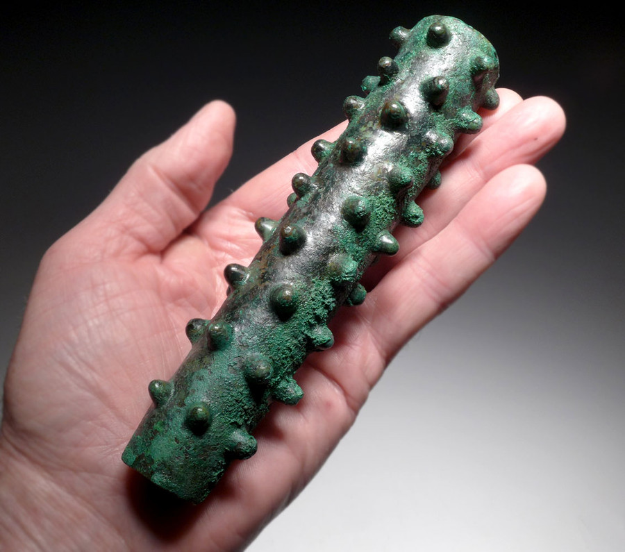 FINEST ANCIENT BRONZE LURISTAN OFFICER'S WAR BATON MACE OF UNUSUAL ...