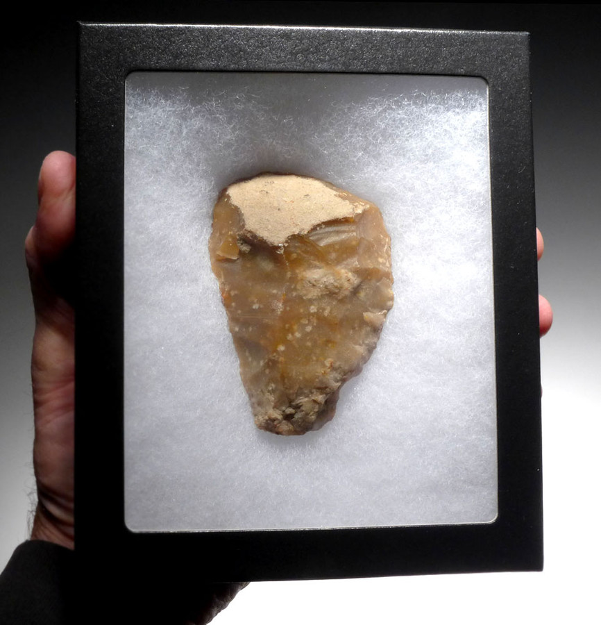 SUPERB LARGE EUROPEAN NEOLITHIC SIDE SCRAPER FROM FAMOUS LE GRAND ...
