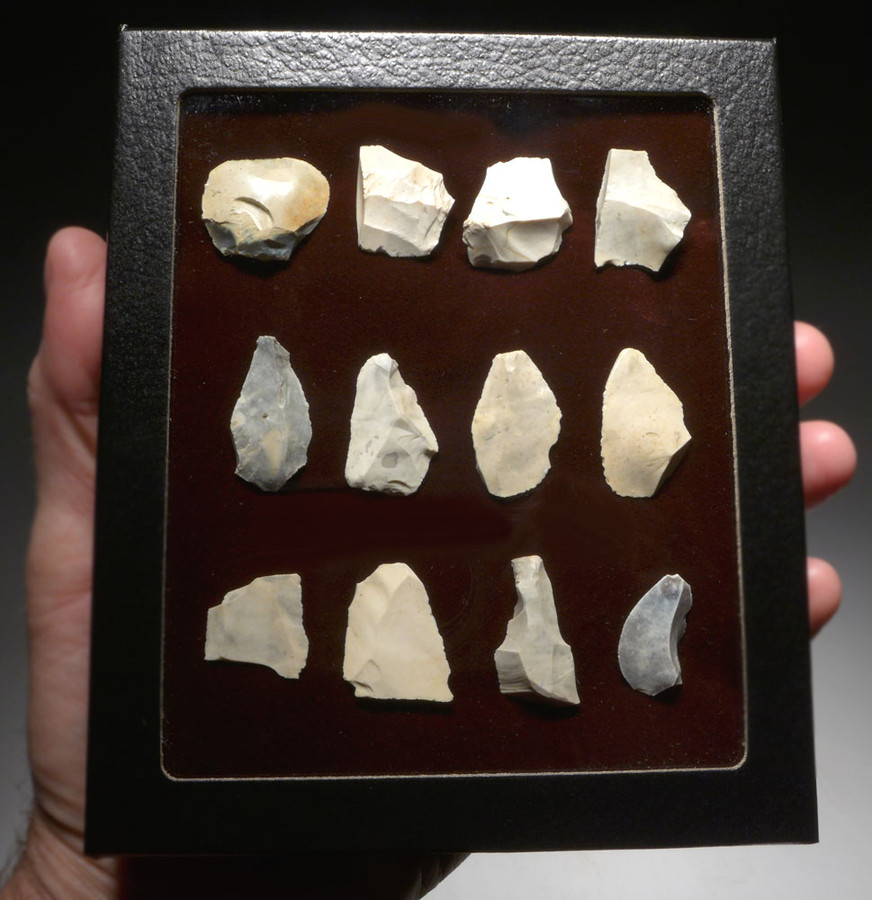 RARE LARGER MESOLITHIC SAUVETERRIAN CULTURE FLAKE TOOLS FROM HUNTER ...