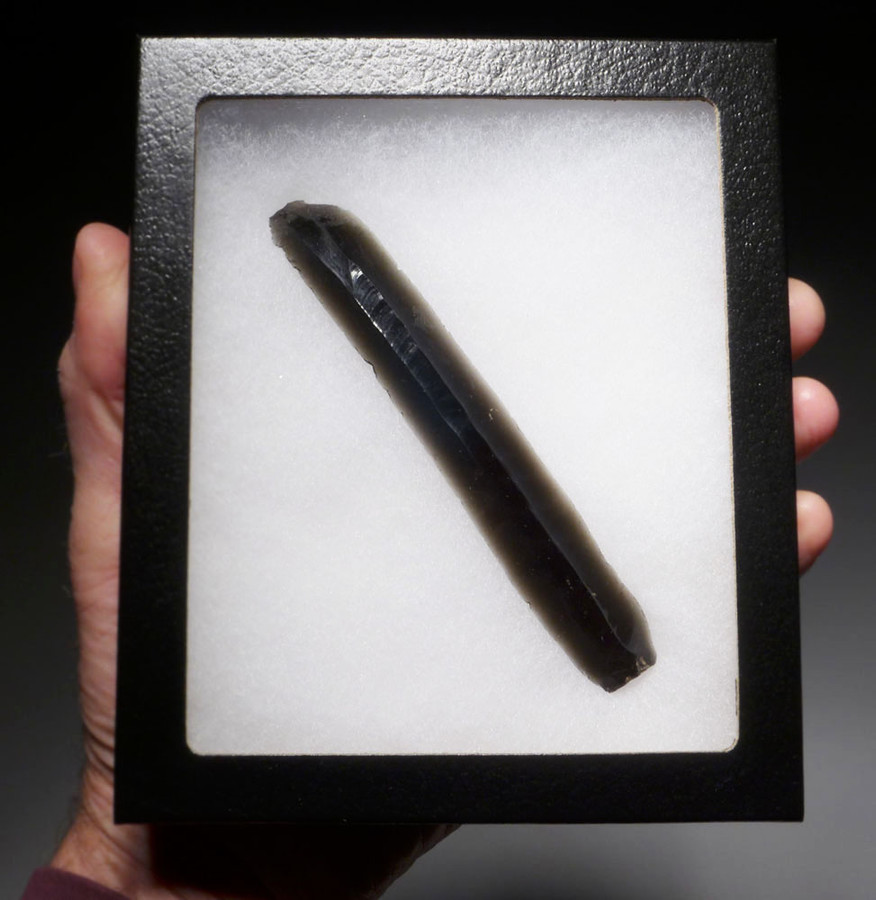 LARGE UNBROKEN AZTEC PRE-COLUMBIAN OBSIDIAN PRISMATIC BLADE KNIFE ...