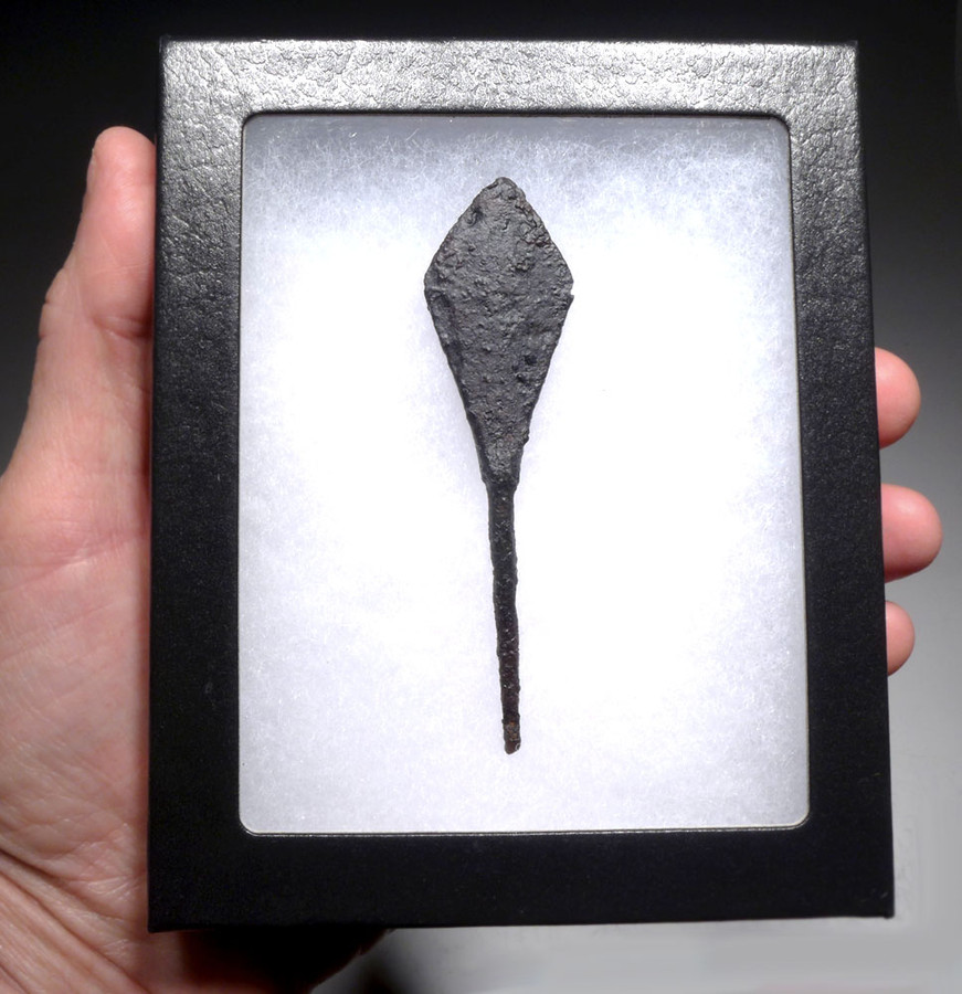 LARGE ANCIENT BROADHEAD BYZANTINE ROMAN ARROWHEAD FROM A LINE ARCHER ...