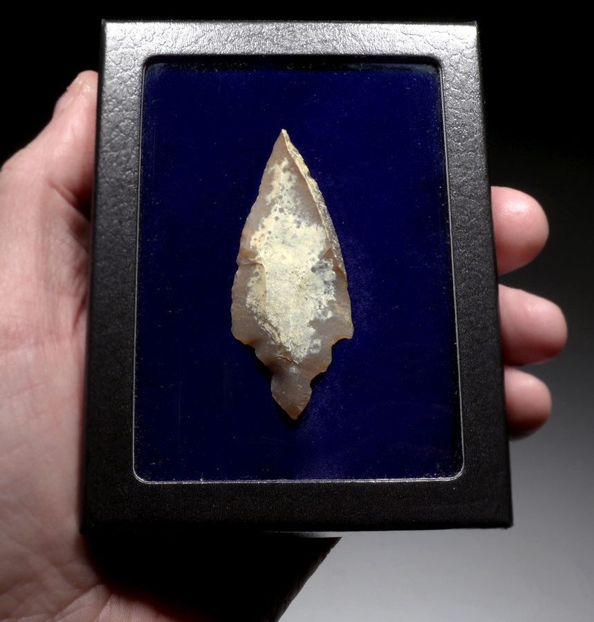 EXCEPTIONAL LARGE CAPSIAN AFRICAN NEOLITHIC UNIFACIAL ARROWHEAD *CAP398 ...
