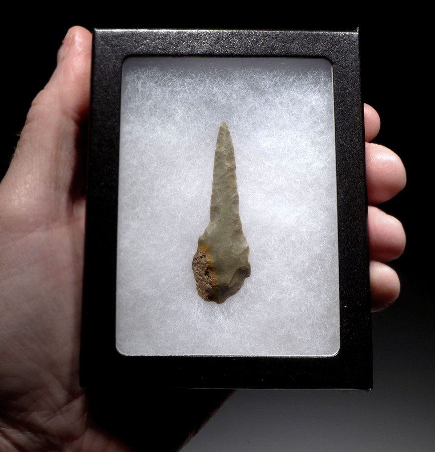 FINEST LARGE CAPSIAN AFRICAN NEOLITHIC BORER AWL FLAKE TOOL *CAP395 ...