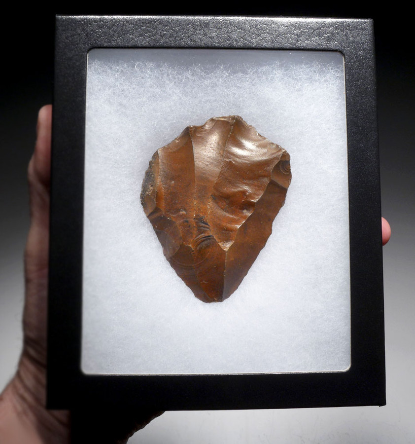BEST OF A 22 YEAR COLLECTION RARE MIDDLE STONE AGE BIFACE HAND AXE FROM ...