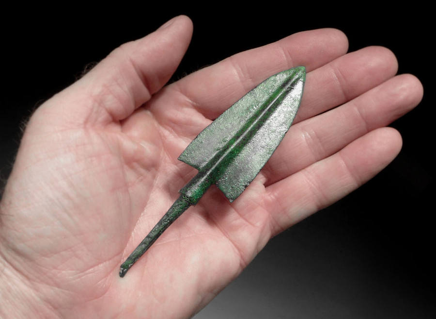 LARGE FINEST ANCIENT NEAR EASTERN LURISTAN BRONZE BROADHEAD ARROWHEAD ...