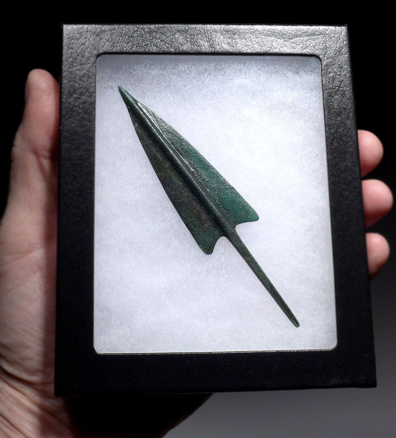 LARGEST FINEST ANCIENT BRONZE BROADHEAD ARROWHEAD FOR WAR AND HUNTING ...
