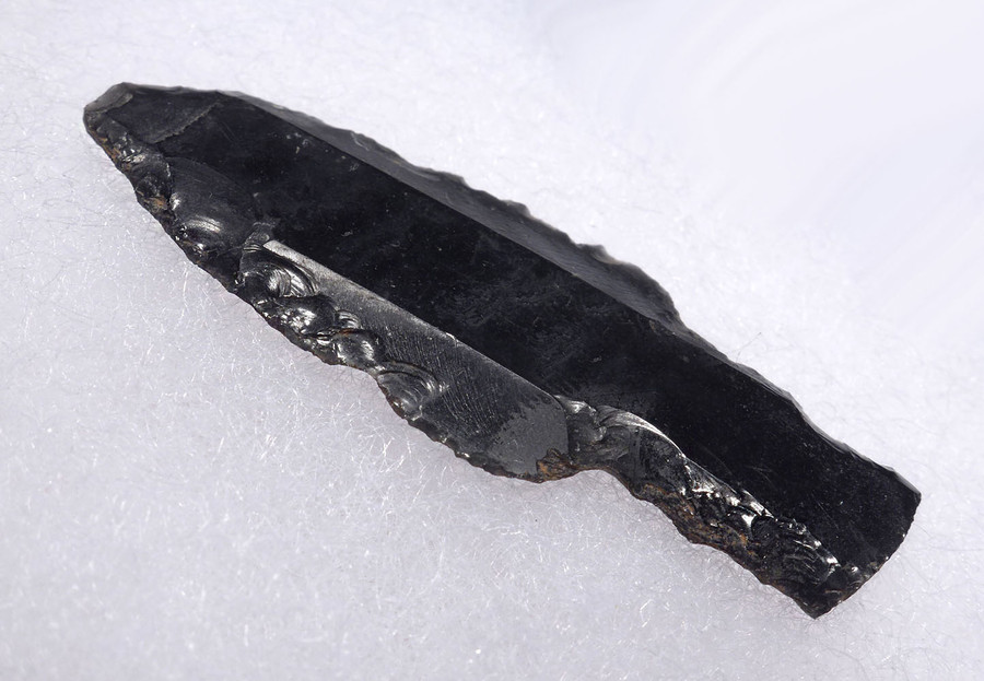 UNIQUE MAYAN OBSIDIAN ARROWHEAD MADE ON A PRISMATIC BLADE *PC507 - TIME ...