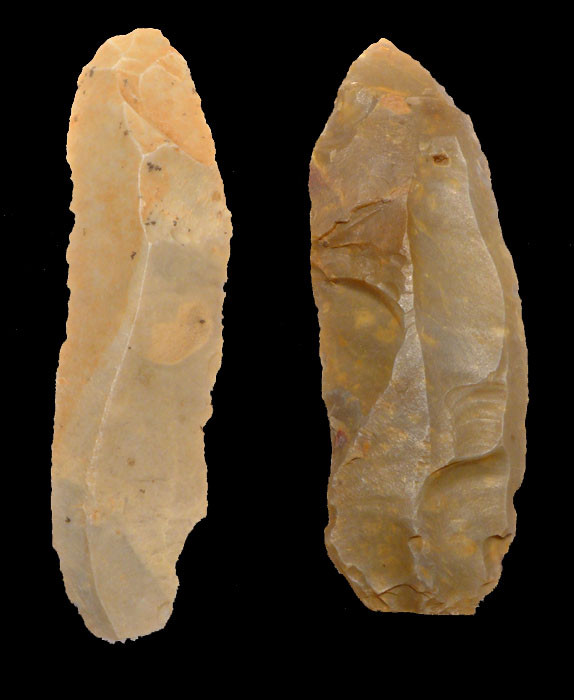 CAPSIAN AFRICAN NEOLITHIC PAIR OF LARGE FLINT BLADE KNIVES *CAP187 ...