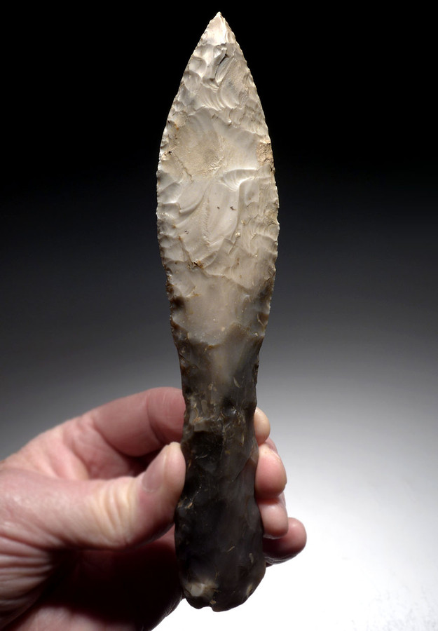 INVESTMENT-CLASS LATE NEOLITHIC TYPE II PRESTIGE FLAKED FLINT DAGGER OF ...