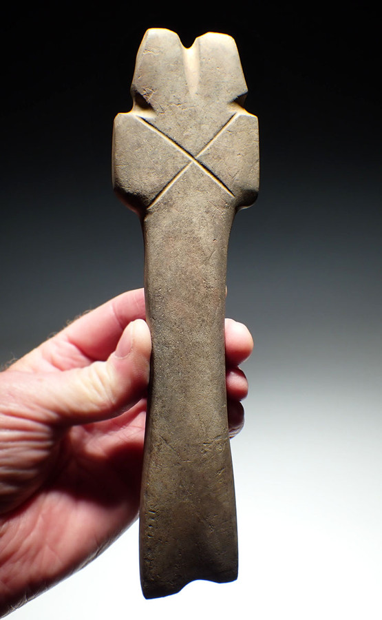 RARE PRE-COLUMBIAN TAIRONA STONE RITUAL STAFF SCEPTER FROM A RULING ...