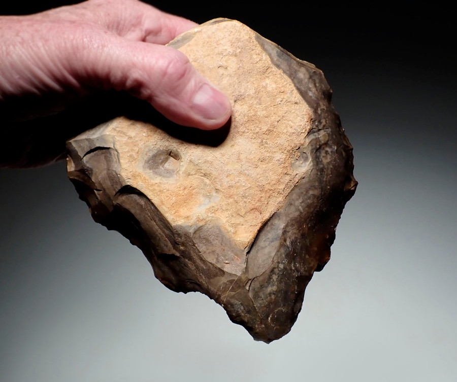 RARE AND EXCEPTIONAL VERY EARLY ACHEULEAN HAND AXE MADE BY HOMO ERECTUS ...