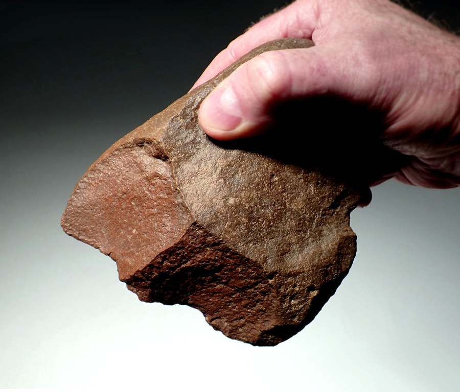 MUSEUM-CLASS LARGE MODE 1 OLDOWAN PEBBLE CHOPPER AXE FROM PREHISTORIC ...