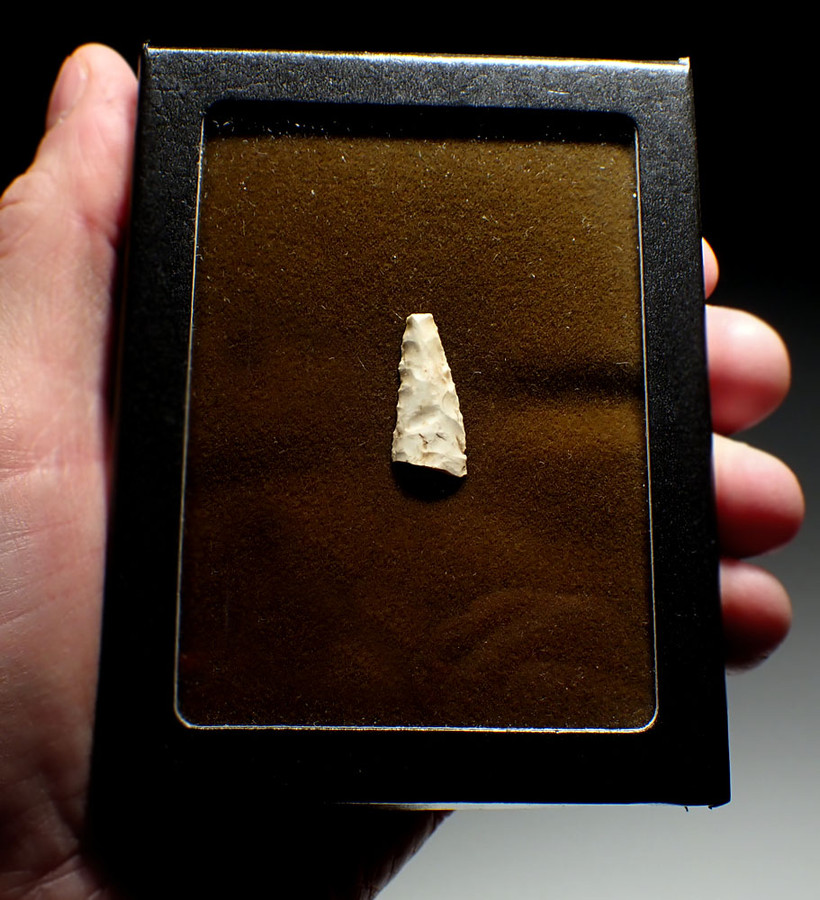 EXCELLENT CRO-MAGNON FLINT MICROLITH FLAKE BLADE TOOL FROM FAMOUS ...