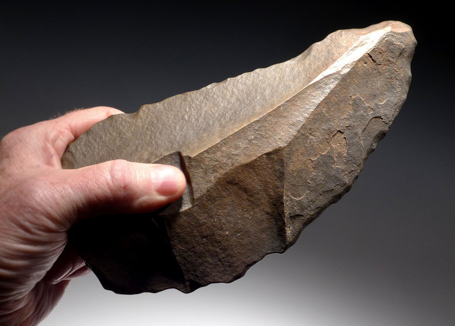 FINEST LARGE ACHEULEAN CONVERGENT SCRAPER BLADE MADE BY HOMO ERGASTER ...