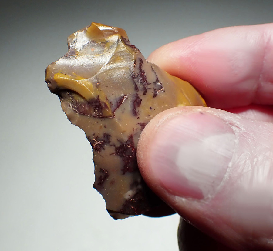 UNIQUE COLORFUL JASPER NEANDERTHAL MOUSTERIAN CONCAVE SCRAPER FLAKE ...