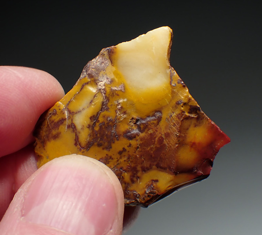 CANDY-COLORED JASPER NEANDERTHAL ART-MAKING MOUSTERIAN BURIN GRAVER ...